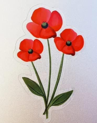 Amazon.com - Poppy Vinyl Sticker for Water Bottle, Phone, Laptop Car Decal