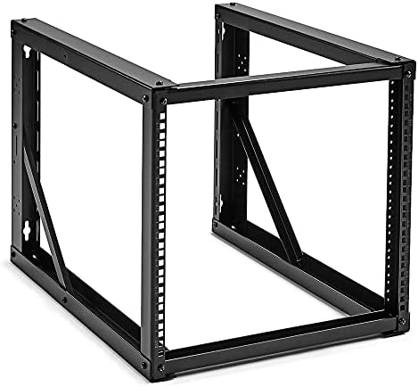Amazon.com: NavePoint 9U Open Frame Wall Mount Server Rack for 19 ...