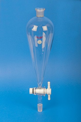 TLG CS-F0454500A Funnel, Separator, Teflon Stopcock 4 mm, Capacity 500 ...