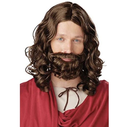 Amazon.com: My Costume Wigs Men's Classic Jesus Dark Brown Wig and ...