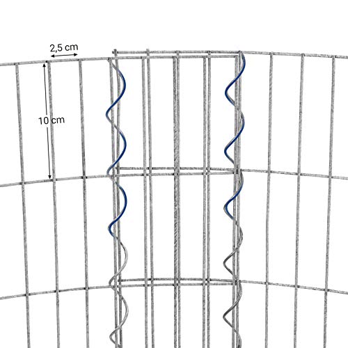 SONGMICS Round Stone Gabion, Metal Gabion Cage and Basket with Thick ...