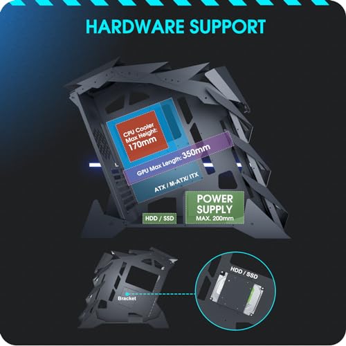 Snapklik.com : Vetroo K1 Pangolin Mid-Tower ATX PC Gaming Case, Dual ...