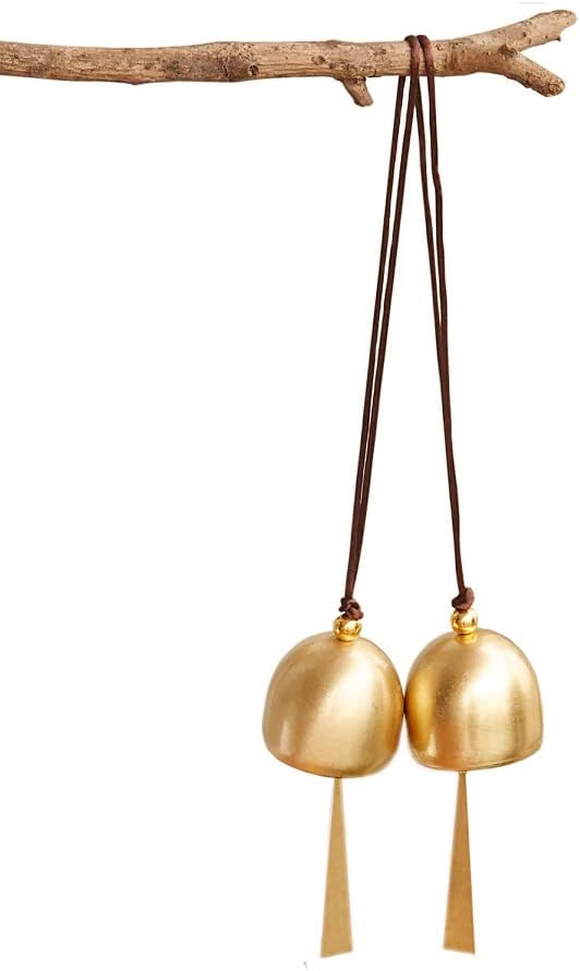 Amazon.com: 2Pcs Small Gold Plated Hanging Bells - Decoration for ...