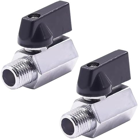 Amazon.com: ChillWaves Brass Mini Ball Valve, Shut Off Switch Ball ...
