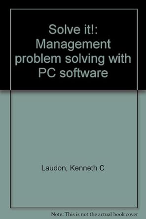 Solve it!: Management problem solving with PC software: Amazon.co.uk ...