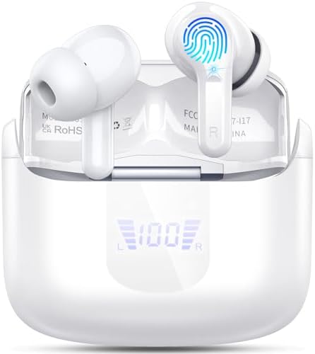 Wireless Earbuds, Bluetooth 5.3 Headphones Deep Bass HiFi Stereo, 2025 ...