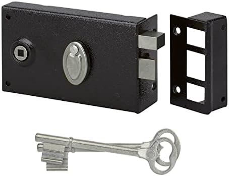 METALUX Series 596 – Horizontal Black Wall Lock Deadbolt and 1/2 Turn ...