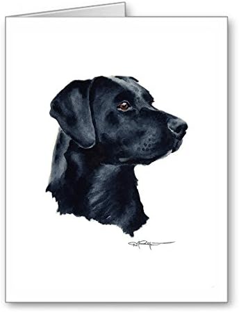 Amazon.com : DJ Rogers Fine Art Black Labrador - Set of 10 Dog Note ...
