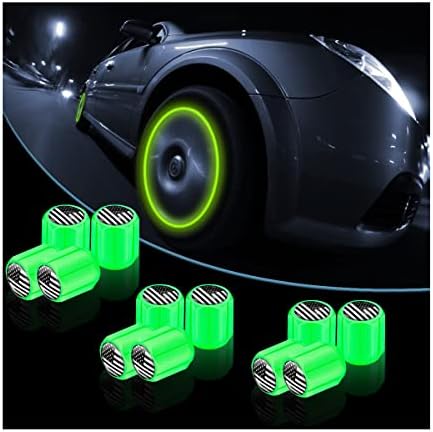 Amazon.com: 12PCS Fluorescent Car Tire Valve Caps, Luminous Tire Air ...