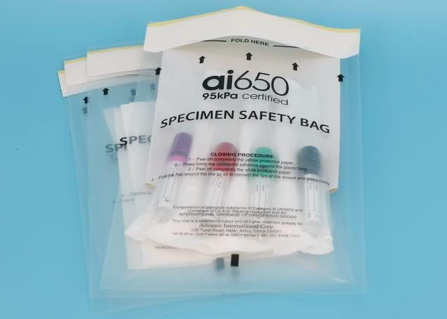 400pcs 95kPa 15*24cm Clear Specimen Bag Biological CRO Supplies ...
