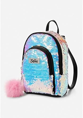 Amazon.com: Justice Mini Backpack Silver sequin : Sports & Outdoors
