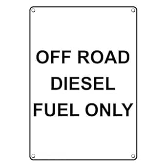 Amazon.com: Weatherproof Plastic Vertical Off Road Diesel Fuel Only ...