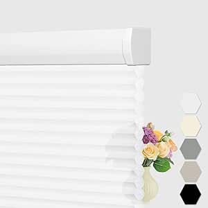 Amazon.com: BERISSA Custom Cellular Shades Cordless, Light Filtering Cellular Window Blinds ...
