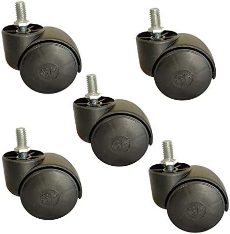 Appster Thread Stem Castor Wheel for Chairs Set (Black) Pack of 5 Pcs ...