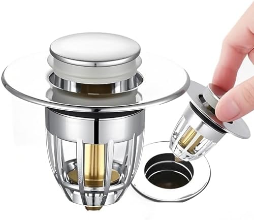 2 Pcs Universal Sink Plugs, Universal Pop Up Sink Plug Replacement ...