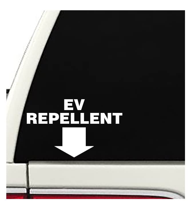 Amazon.com: EV ELECTRIC VEHICLE REPELLANT VINYL DECAL STICKER FUNNY ...