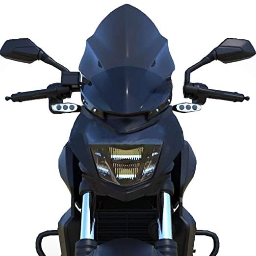 OZANGO D2 Visor/Windscreen Bike Headlight Visor Black for Bajaj Dominar ...