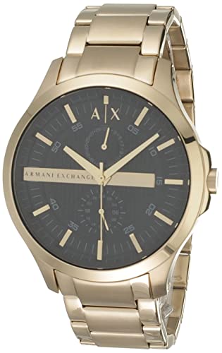 Buy A|X Armani Exchange Black Dial Gold PVD Mens Watch AX2122 Online at ...