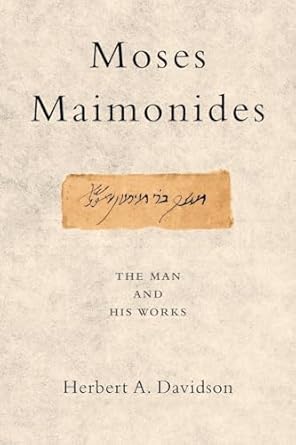 Amazon.com: Moses Maimonides: The Man and His Works: 9780199747573 ...
