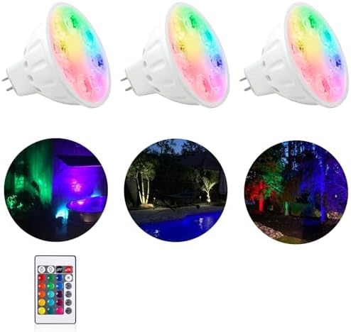 Makergroup Upgraded RGB MR16 LED Bulb Color Changing, Landscape Bulbs ...
