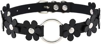 Amazon.co.jp: DOKiDOKI Flower Collar + Lead, For Human Cosplay, Black ...