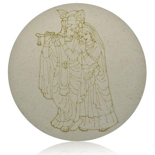 Premarked MDF Board - 10 inch for Art and Craft, Wood Round MDF Sheets ...