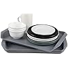 Amazon.com | Anbers Set of 4 Plastic Serving Tray/Cafeteria Fast Food ...