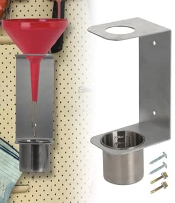 Oil Funnel Holder Wall Mount with Mounting Screws Fits for Most Funnels ...