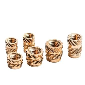 Dadi Zigrinati In Ottone Dado con inserto in ottone zigrinato filettato ...