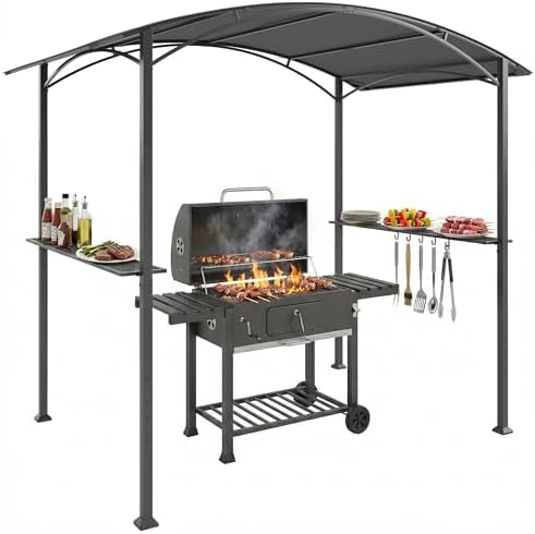 Outsunny Abri pour Barbecue tonnelle de Jardin 245 x 152 x 218 cm en ...