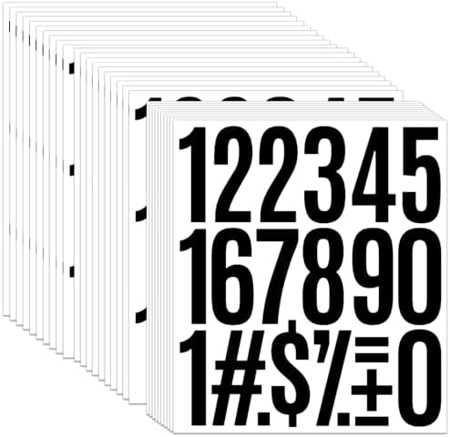 Amazon.com: 720 Pcs 3Inch Number Stickers,30 Sheets Numbers and Symbols ...