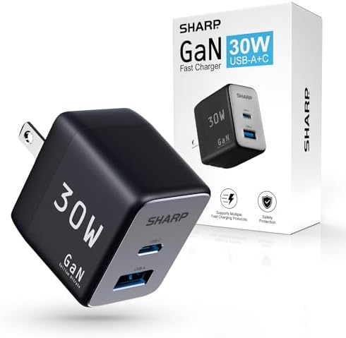 Amazon.com: Sharp USB C Charger - 20W, Dual Port (USB A+C) Compact ...