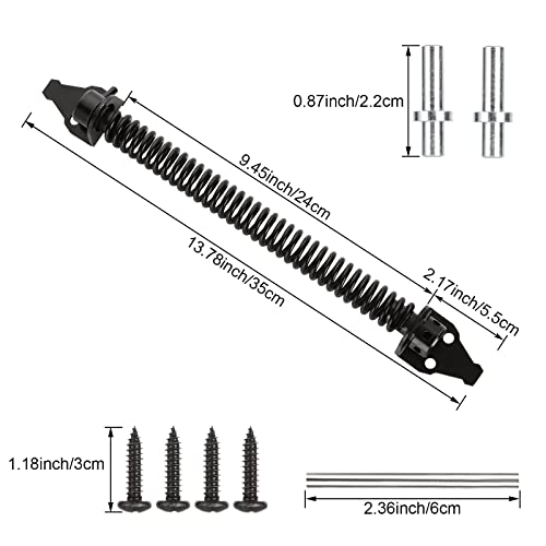 MIVIDE 14 Inch Gate Spring Closer, Adjustable Gate Spring, Self Closing ...
