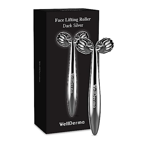 WellDerma Face Lifting Dark Silver Roller Ergonomic Lifting and V-Lines ...