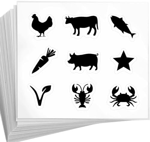 Amazon.com: LEMBANG 50 Sheets（450 Stickers） Meal Choice Stickers,Meal ...