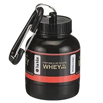 3 LEAF Portable Protein Keychain Container small powder funnel for ...