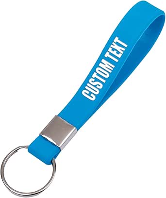 Amazon.com: 50 Custom Silicone Keychains - Personalized Rubber Keyrings ...