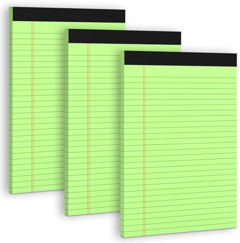Amazon.com : 3 Pack Colored Legal Pads 8.5 x 11 Wide Ruled Note Pads ...