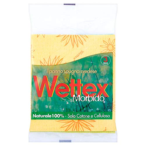 Wettex 102147 Sponge Cloth Soft Absorbent 100 % Natural, Yellow ...