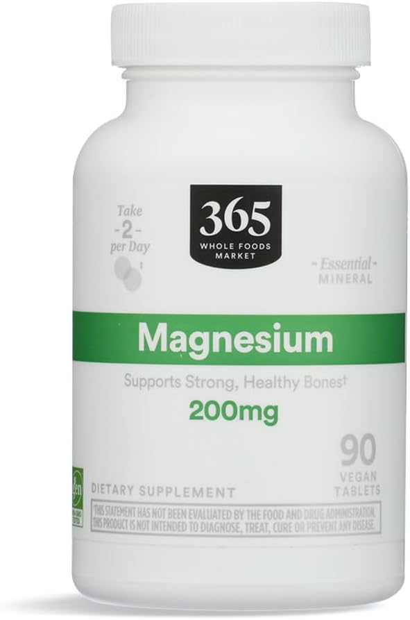 Amazon.com: 365 by Whole Foods Market Magnesium 200MG, 90 CT : Health ...