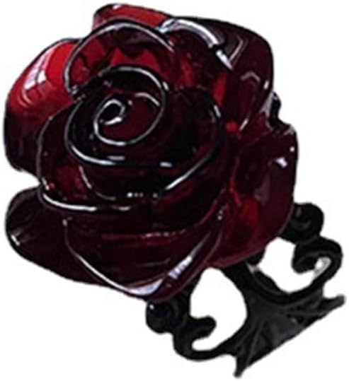Amazon.com: Sxett Red Rose Rings for Women Adjustable Open Rings Female ...