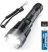 WholeFire Torches LED Super Bright, LED Torch Rechargeable XHP70, Torch ...