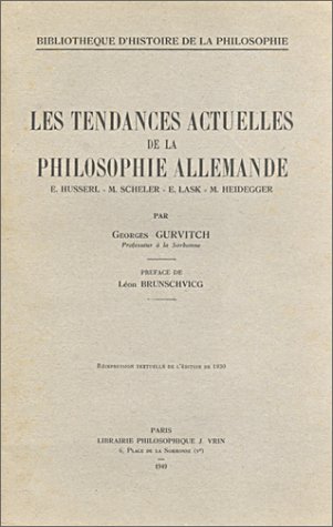 Amazon.com: Les Tendances Actuelles De La Philosophie Allemande: E ...