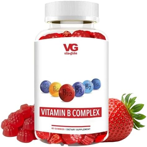 Amazon.com: VITA GLOBE B Complex Gummy Vitamins – Strawberry Flavor ...