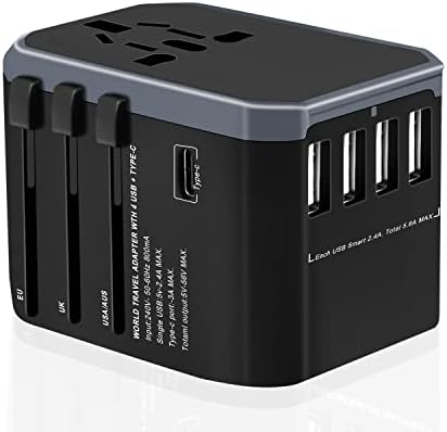 Reiseadapter Weltweit 224+ Ländern, Reisestecker Adapter Fast Charge ...