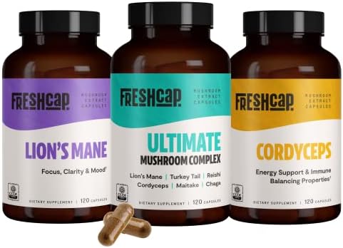 Amazon.com: FreshCap Popular Mushrooms Bundle, Capsules (Lions Mane ...