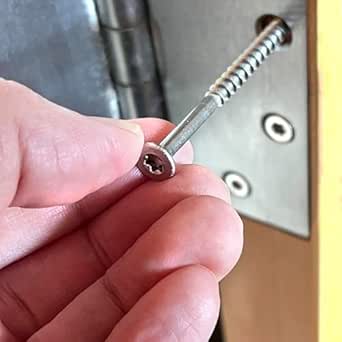 Door Hinge Wood Screws #10 x 3" Extra Long Stainless Steel 40 Pack Star ...
