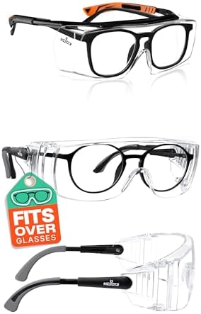 Amazon.com: NoCry Safety Glasses Over Eyeglasses with Anti Scratch ...