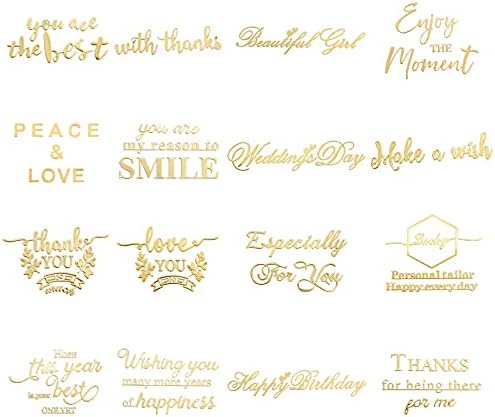 FINGERINSPIRE 16 Pcs Self Adhesive Golden Stickers, Brass Stickers with ...