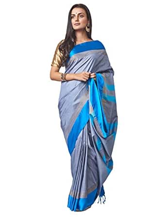 Buy Biswa Bangla Handloom Garod Silk Saree - Multicolour at Amazon.in
